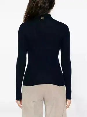 TWINSET High-neck Ribbed Sweater