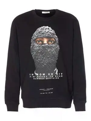 IH NOM UH NIT Mask-print Sweatshirt - Black