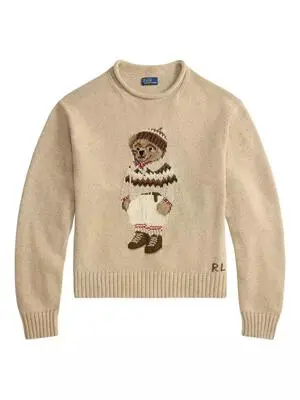 Polo Ralph Lauren Bear-embroidered Crew-neck Jumper