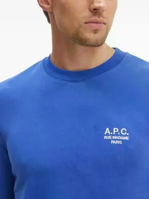A.p.c. Logo-embroidered Crew-neck Sweatshirt