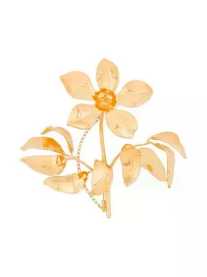 Moschino Floral-motif Brooch - Gold