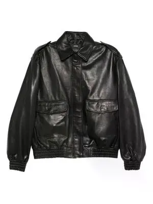 ARMA Leather Bomber Jacket