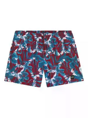 BOSS Floral-pattern Swim Shorts