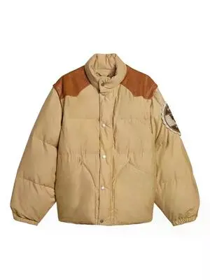 GOLDEN GOOSE Logo-patch Padded Jacket - Neutrals