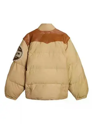 GOLDEN GOOSE Logo-patch Padded Jacket - Neutrals