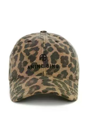 ANINE BING Jeremy Leopard-patterned Cap
