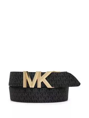 Michael Kors Monogrammed Leather Belt