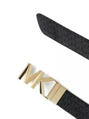 Michael Kors Monogrammed Leather Belt
