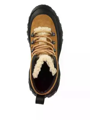 Hugo Suede Shearling-lined Hiking Boots