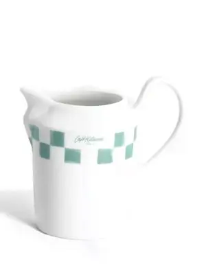 CAFÉ KITSUNÉ Checked Porcelain Milk Jug - White