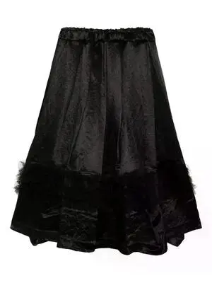 BLACK COMME DES GARÇONS Ruffled Satin A-line Skirt