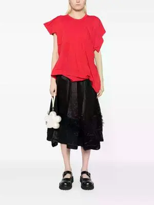 BLACK COMME DES GARÇONS Ruffled Satin A-line Skirt