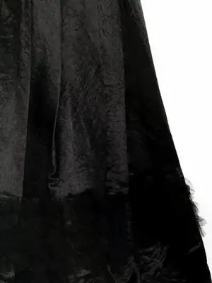 BLACK COMME DES GARÇONS Ruffled Satin A-line Skirt