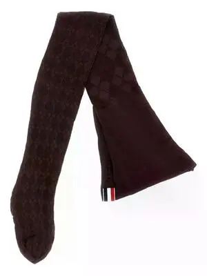 Thom Browne Diamond-pattern Tights - Brown