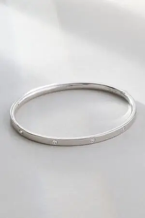 MISSOMA Interstellar Hinged Bangle Bracelet - Silver