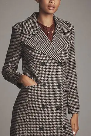 Avec Les Filles Tailored Plaid Coat Jacket