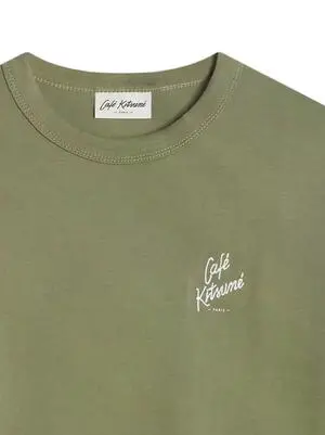 CAFÉ KITSUNÉ Logo-embroidered T-shirt