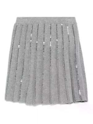 Ermanno Scervino Sequin-embellished Pleated Skirt