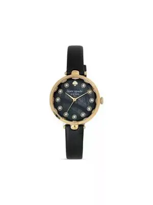 Kate Spade New York Watch With Leather Strap - Black