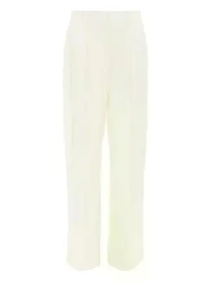 Victoria Beckham Pleated Wide-leg Trousers - Neutrals