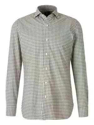 LUIGI BORRELLI Checked Classic Collar Shirt
