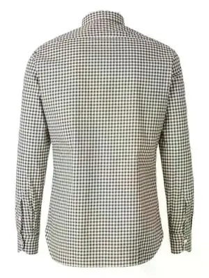 LUIGI BORRELLI Checked Classic Collar Shirt