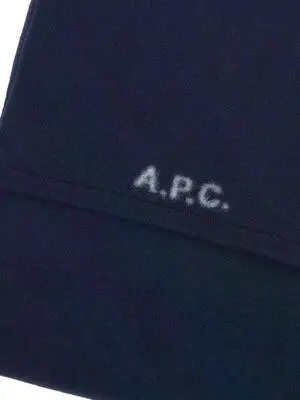 A.p.c. Logo-embellishment Scarf - Blue