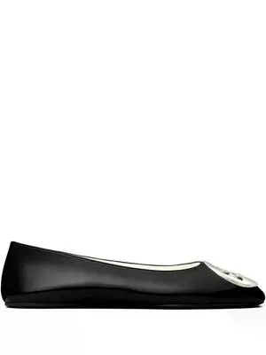 Tory Burch Reva Logo-plaque Leather Ballet Flats