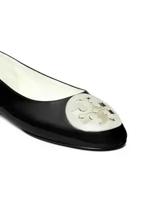 Tory Burch Reva Logo-plaque Leather Ballet Flats