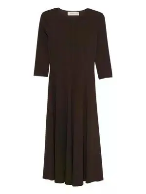 BLANCA VITA Three-quarter Sleeve Flared Dress