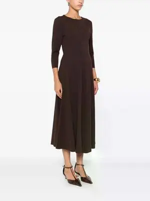 BLANCA VITA Three-quarter Sleeve Flared Dress