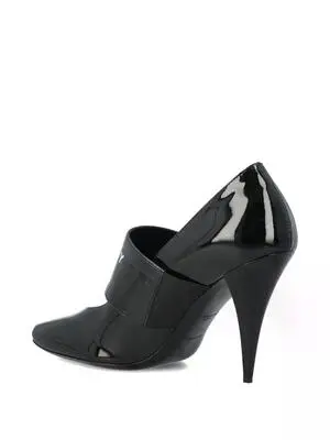 Givenchy Sliced Square Tape Patent Leather Pumps