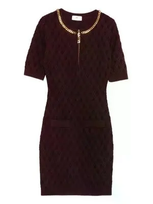 Elisabetta Franchi Chain-embellished Mini Dress - Red