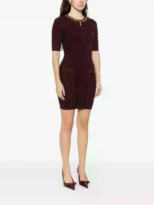 Elisabetta Franchi Chain-embellished Mini Dress - Red