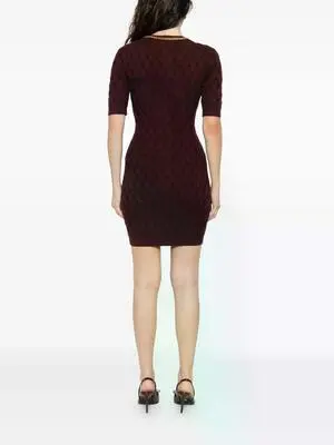 Elisabetta Franchi Chain-embellished Mini Dress - Red