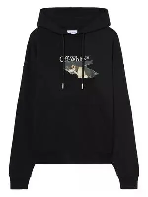 Off-White Logo-print Hoodie - Black