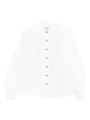 Zimmermann Buttoned Mock-neck Blouse