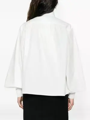 Zimmermann Buttoned Mock-neck Blouse