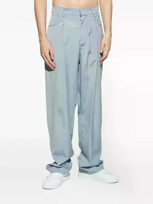 Giorgio Armani Pleated Denim-effect Trousers