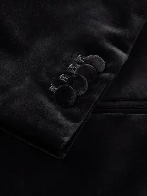 DE PETRILLO Vomero Cotton-velvet Tuxedo Jacket