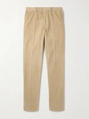 Loro Piana Jarno Hamptons Straight-leg Cotton-corduroy Trousers - Neutrals