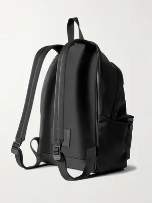 Saint Laurent City Leather-trimmed Backpack - Black