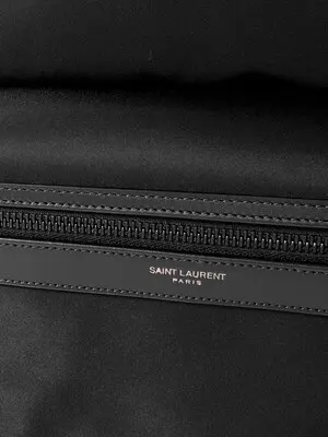Saint Laurent City Leather-trimmed Backpack - Black