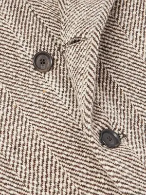DE PETRILLO Herringbone Wool-blend Bomber Jacket