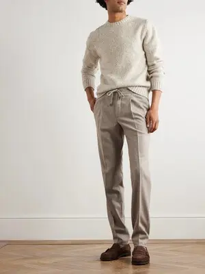 SLOWEAR Incotex Tapered Wool And Cashmere-blend Trousers