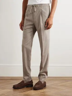 SLOWEAR Incotex Tapered Wool And Cashmere-blend Trousers