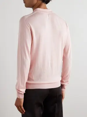 Canali Wool Polo Shirt - Pink