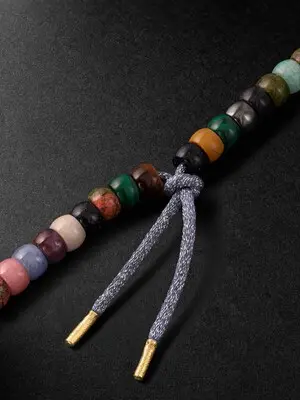 Carolina Bucci Moonbow 18-karat Gold Stone Beaded Necklace