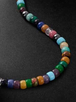 Carolina Bucci Moonbow 18-karat Gold Stone Beaded Necklace