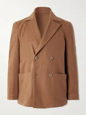STOFFA Double-breasted Camel Hair Blazer